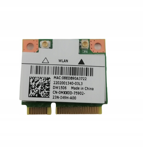 Nowa Karta WLAN Wireless DW1506 Dell MXX0D - 13558505496 - oficjalne ...