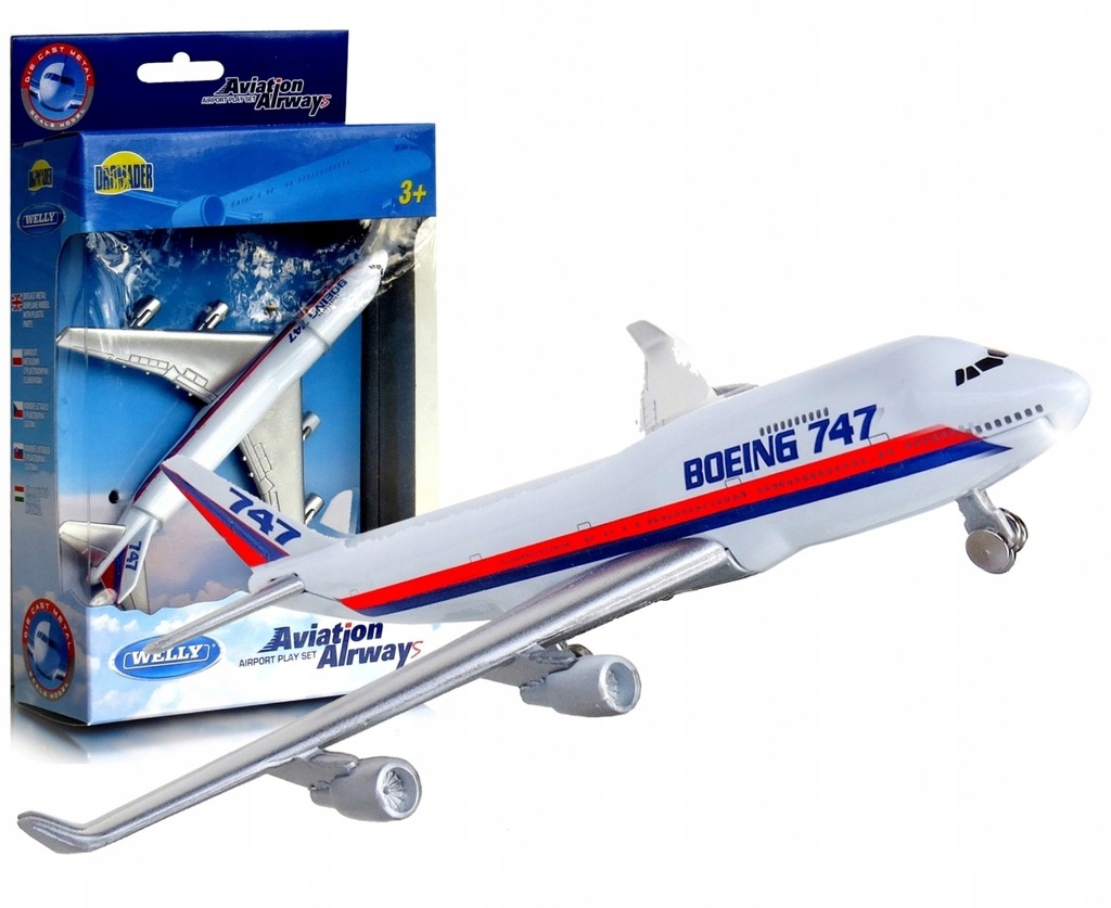 SAMOLOT BOEING 747 Metalowy AVIATION AIRWAY Welly - 11232139258 ...