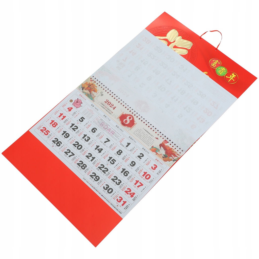Chinese Daily Calendar 2024 Wall - 14498401531 - oficjalne archiwum Allegro