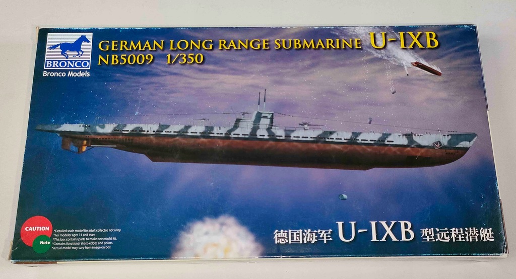 German Type U-IXb Submarine Bronco NB5009 1/350 - 14550018532 - oficjalne archiwum Allegro