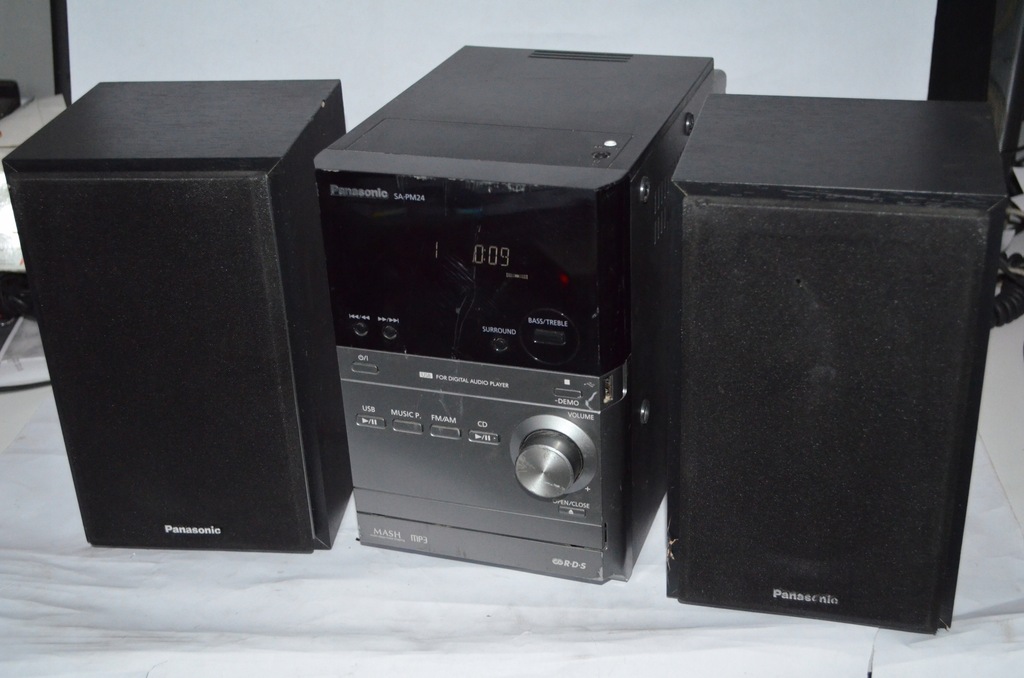 Wieża microwieża Panasonic SA-PM24 z głośnikami - 12302123398 - oficjalne archiwum Allegro