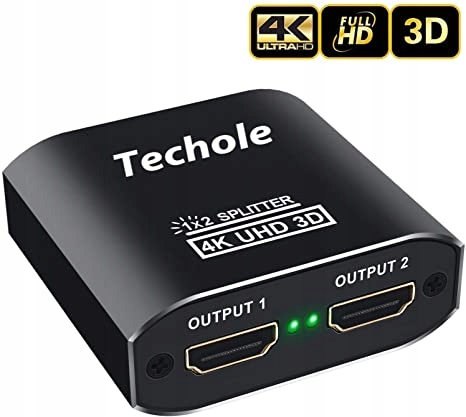 ROZDZIELACZ SPLITTER HDMI Techole HS306 4K UHD 3D - 12653796203 - oficjalne archiwum Allegro