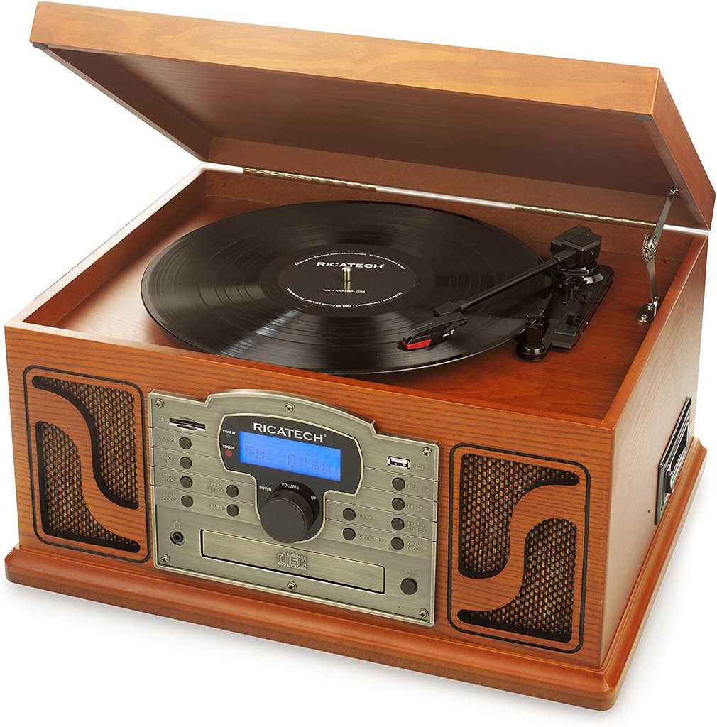 GRAMOFON RICATECH RMC 250 DELUXE KASETY FM USB - 13269136335 ...