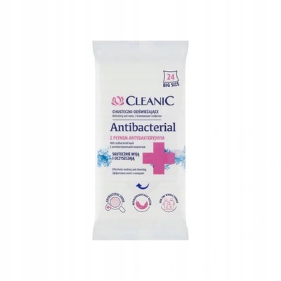 Chusteczki z płynem antybakteryjnym CLEANETTE 24 - 12733879560 ...