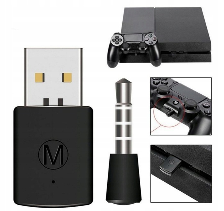 ADAPTER BLUETOOTH DONGLE DO PLAYSTATION 4 5 PS4 PS5 AUX USB ...