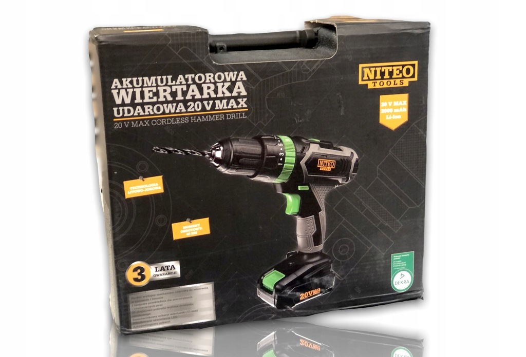 AKUMULATOROWA WIERTARKA UDAROWA 20V MAX NITEO TOOL - 12309686777 ...