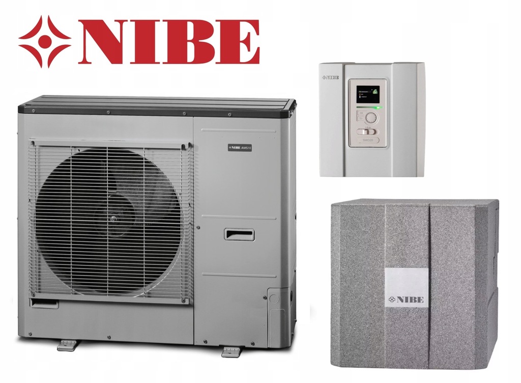 Pompa ciepła NIBE 12kW split AMS 10-12 zestaw | wymiennik HBS sterownik SMO - 15079027044 ...