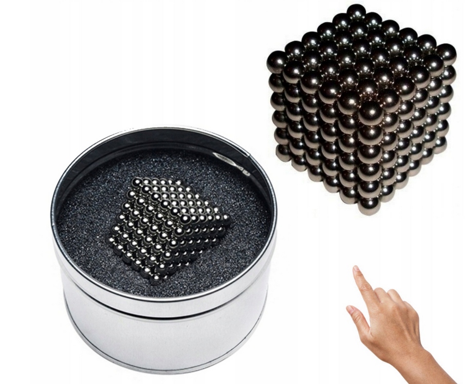 NeoCube 5mm 216 Kulki Magnetyczne Klocki Czarne - 13889856215 - oficjalne archiwum Allegro