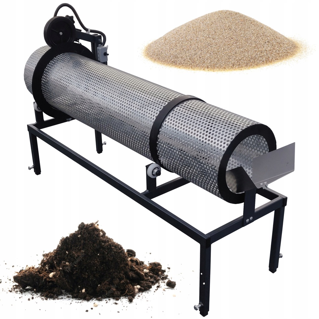 SITO PRZESIEWACZ ZIEMI PIACHU KOMPOSTU 1cm BĘBNOWY - 12588443905 ...