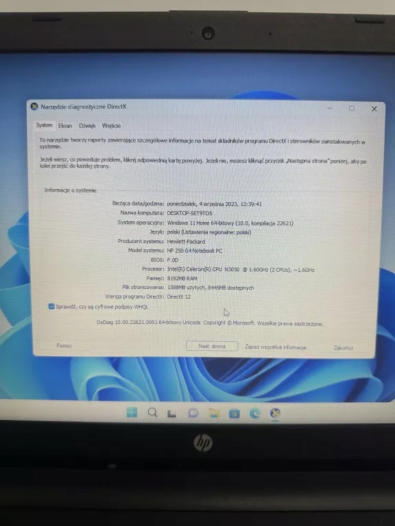 LAPTOP HP BCM943142Y - OPIS - 14277028303 - oficjalne archiwum Allegro