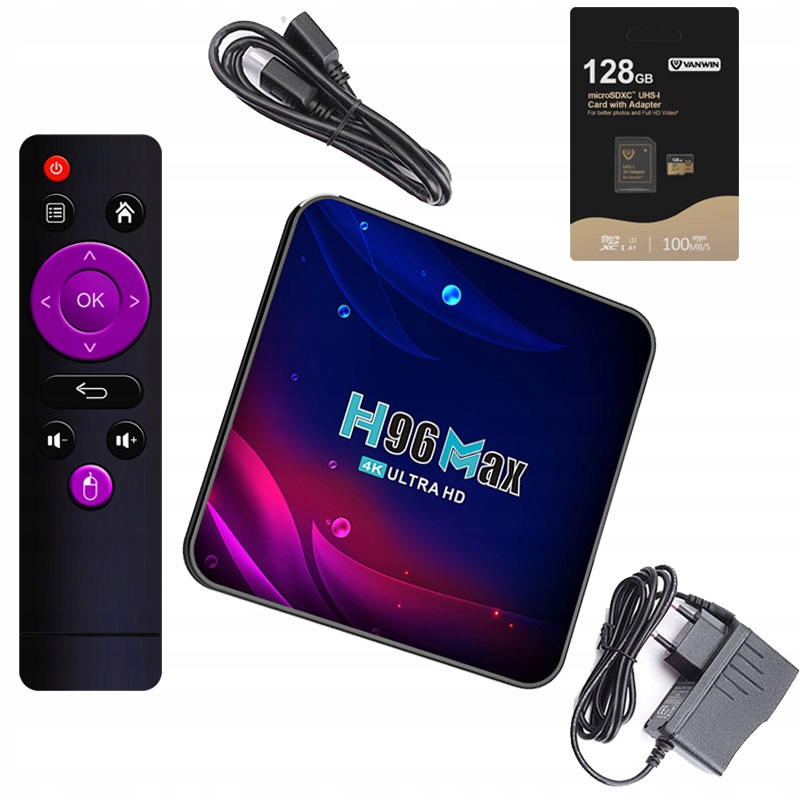 H96 4K SMART TV BOX ODTWARZACZ MULTIMEDIALNY 16G - 12830805739 ...