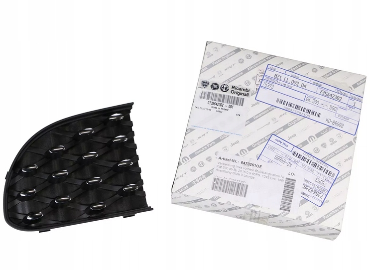 KRATKA ZAŚLEPKA ZDERZAKA LEWA FIAT 500 735642302 FCA OE ORYGINAŁ ...