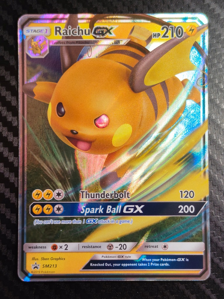 (SM 213) Raichu GX Karta Pokemon TCG - 12807695025 - oficjalne archiwum ...