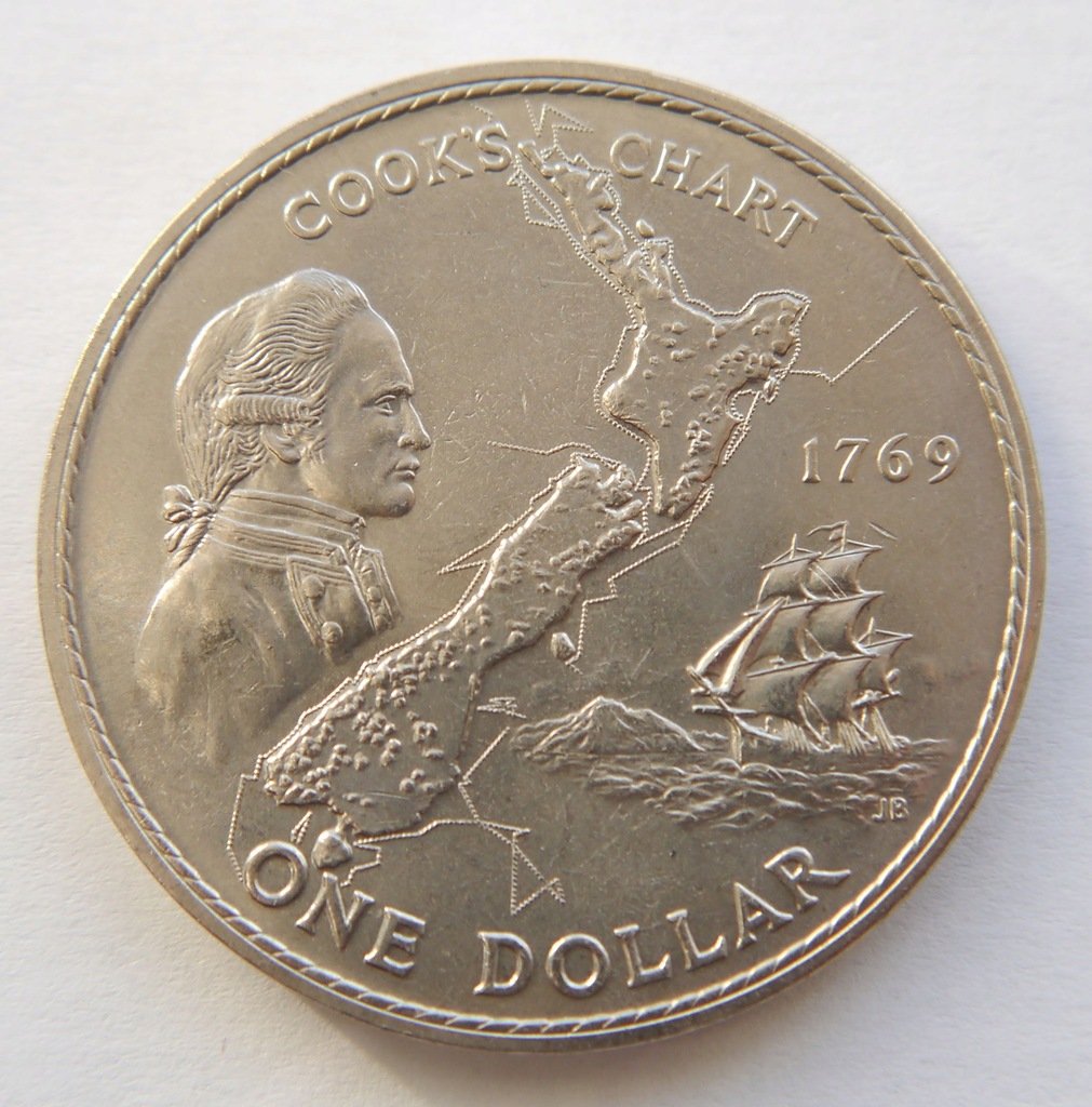 M369/ NOWA ZELANDIA 1 $ 1969 JAMES COOK STATEK - 15379346436 - oficjalne archiwum Allegro