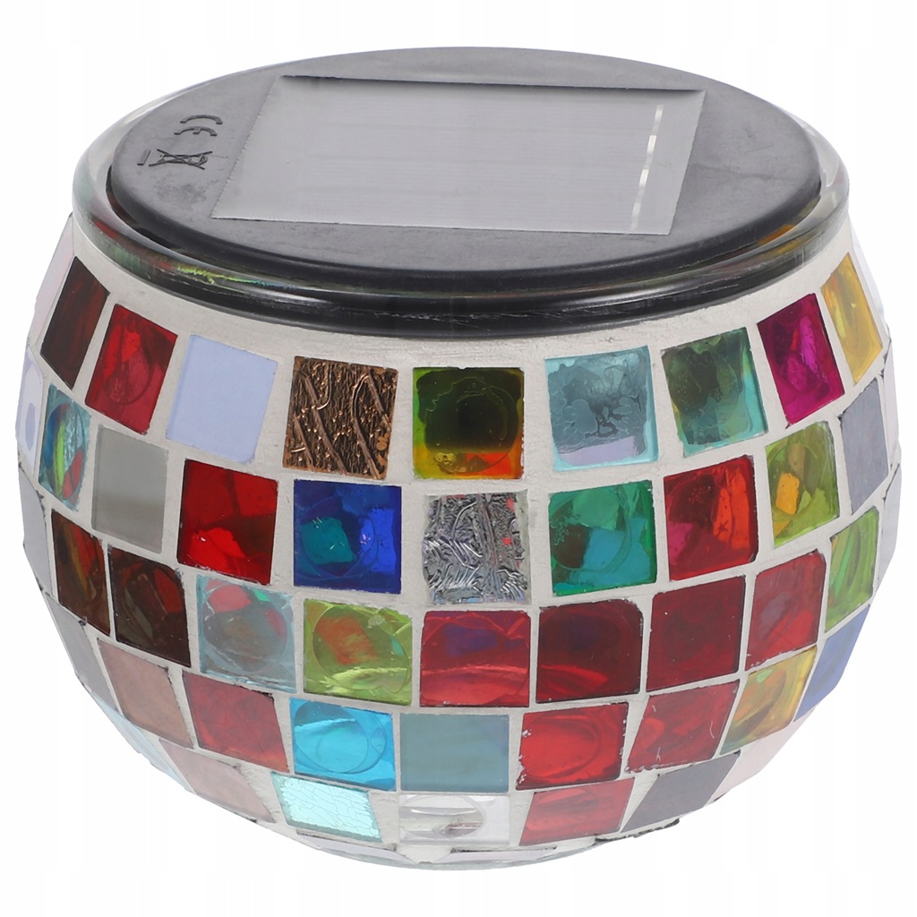 Garden Lights Solar Powered Mosaic Glass LED Lamp - 14095706032 ...