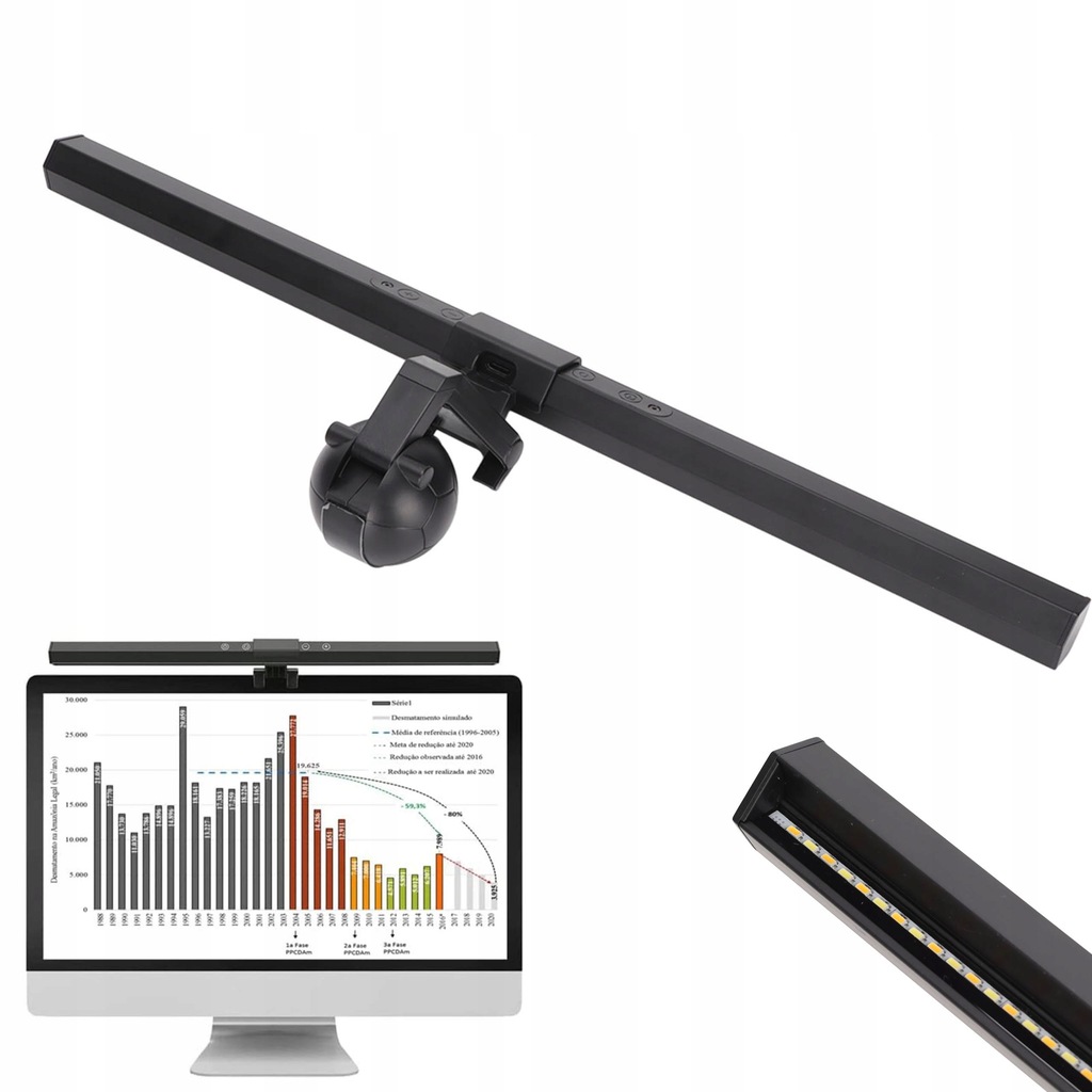 LAMPA LED NA EKRAN MONITOR DO PRACY CZARNY - 13325344302 - oficjalne ...