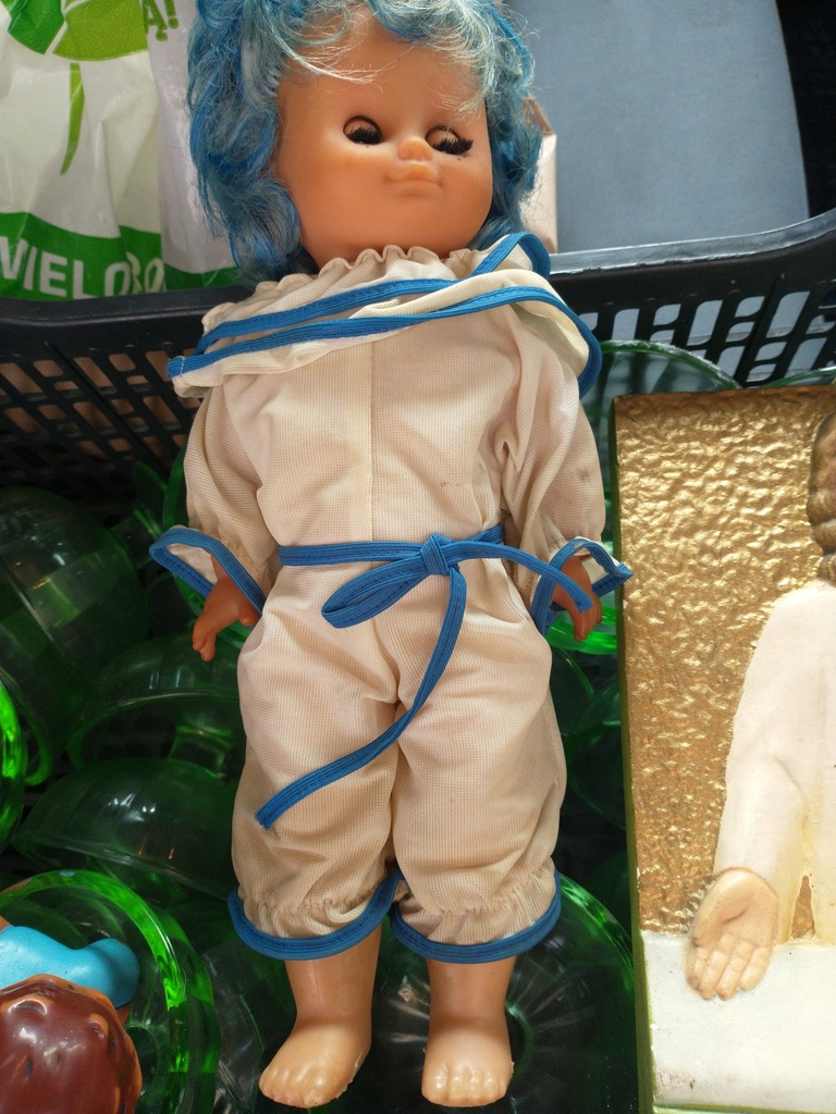 LALKA STARA Z PRL - OTWIERA I ZAMYKA OCZY VINTAGE RETRO - ORYGINAŁ ...