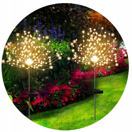 2 SZT LAMPA SOLARNA OGRODOWA Dmuchawiec 120 ledów - 12107658255 - oficjalne archiwum Allegro
