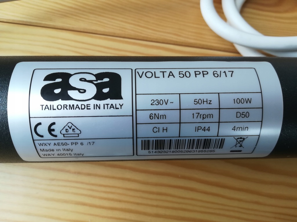 Silnik Napęd Rolet ASA VOLTA 50 PP 6/17 - 8114924422 - oficjalne ...