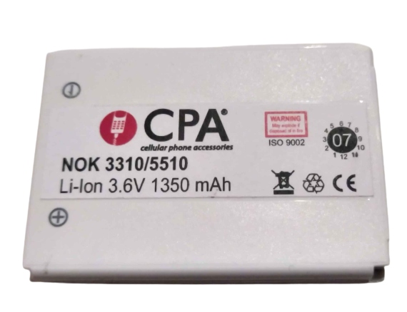 BATERIA NOKIA 3310 5510 1350 mAh CPA Li-lon - 11309118723 - oficjalne archiwum Allegro