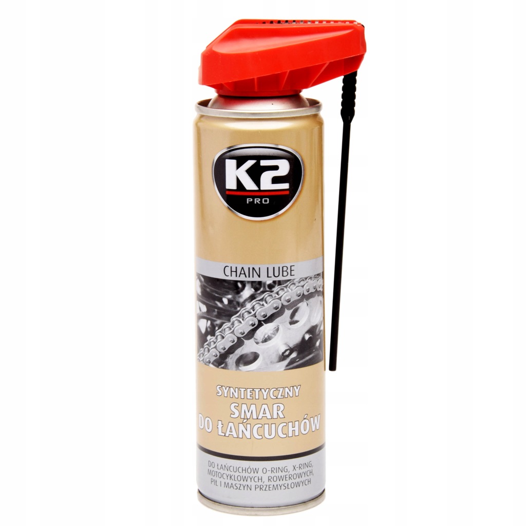K2 SMAR Z TEFLONEM W SPRAYU DO ŁAŃCUCHÓW 0,25L - 6922765617 - oficjalne archiwum Allegro