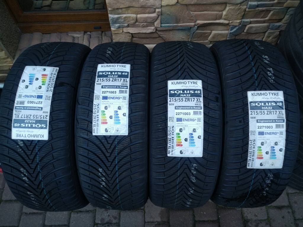 Opony Całoroczne Kumho Solus 4S 215/55/17 XL Nówka - 12508438368 ...