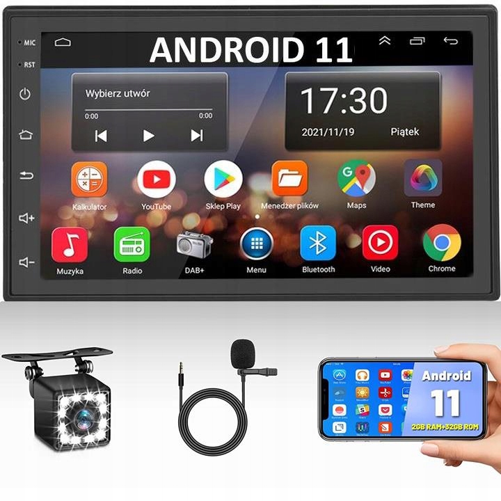 RADIO SAMOCHODOWE LCD 2 DIN USB KAMERA GPS ANDROID - 12554715484 - oficjalne archiwum Allegro