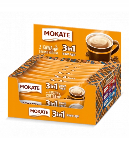 Napój kawowy Mokate 3w1 Brown Sugar 15 saszetek - 12172898523 - oficjalne archiwum Allegro