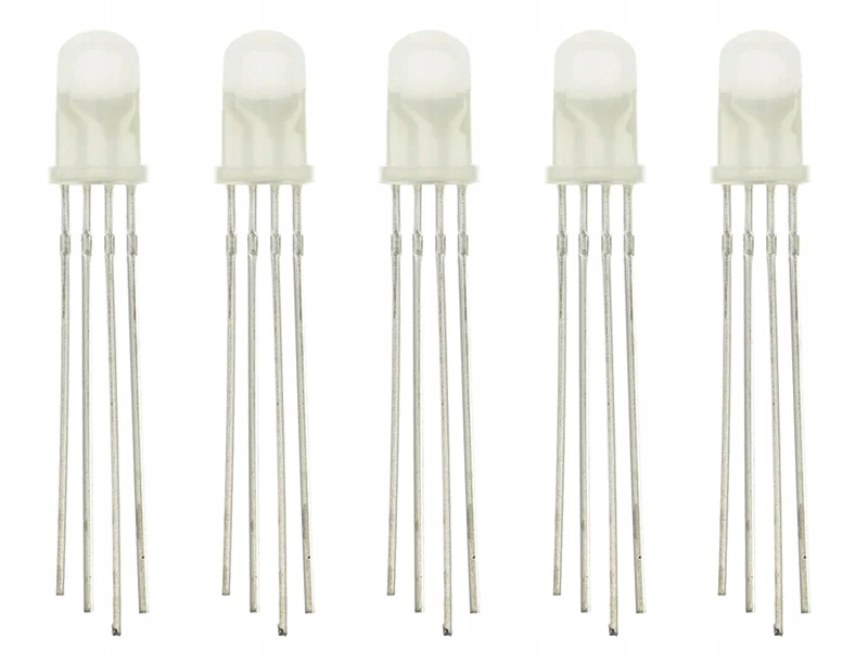 Dioda led, rgb 5mm, wspólna katoda arduino (5 szt) - 8432650246 ...