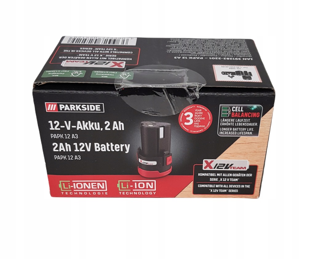 Akumulator Parkside PAPK 12 A3 (nowy) - 13027765683 - oficjalne ...