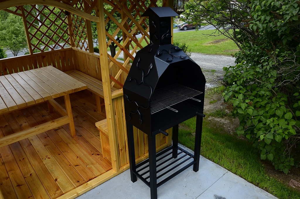 GRILL GRIL OGRODOWY Z KOMINEM DUŻY METALOWY - 7358664100 - oficjalne ...