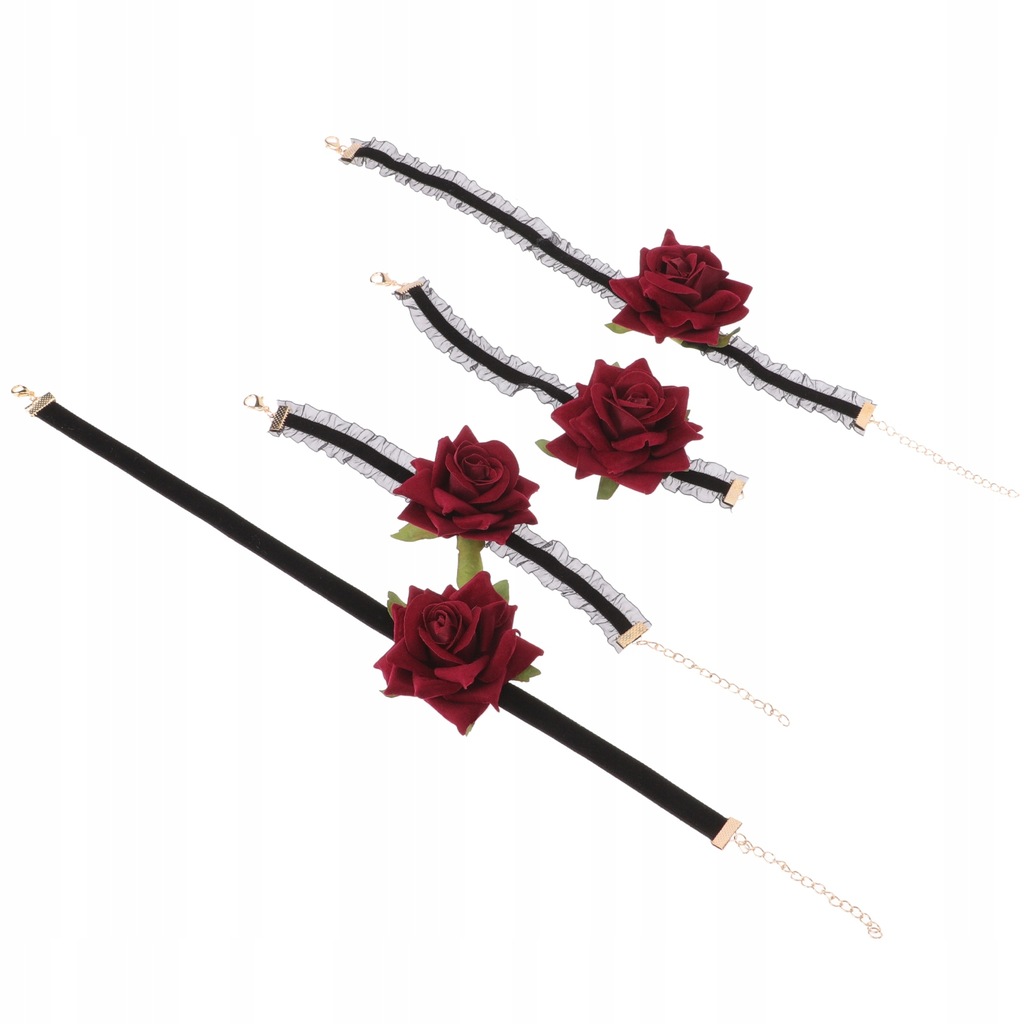 GOTHIC RIBBON CHOKER NECKLACES WOMEN RED - 14317761991 - oficjalne ...