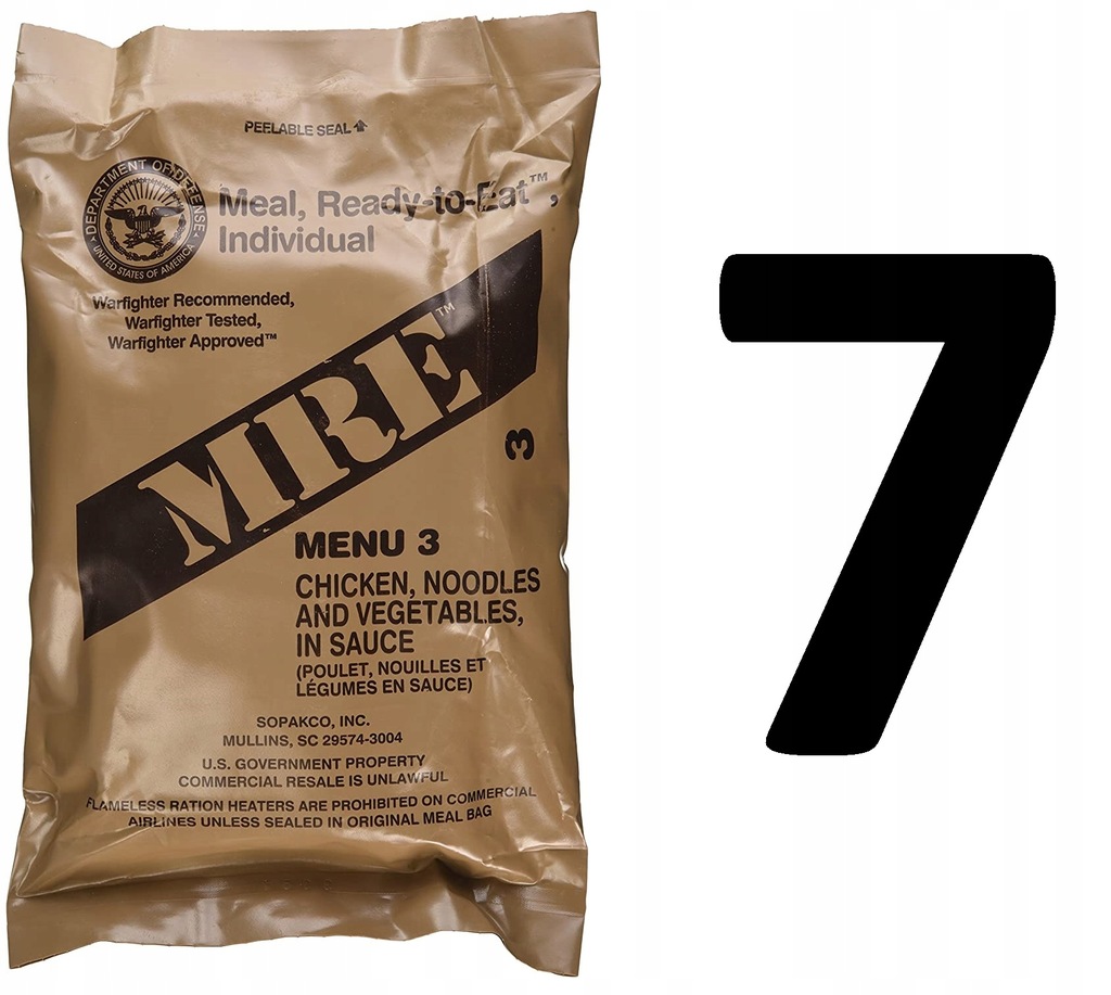 MRE 7 BEEF STRIPS racja żywnościowa USA - 13512997230 - oficjalne ...