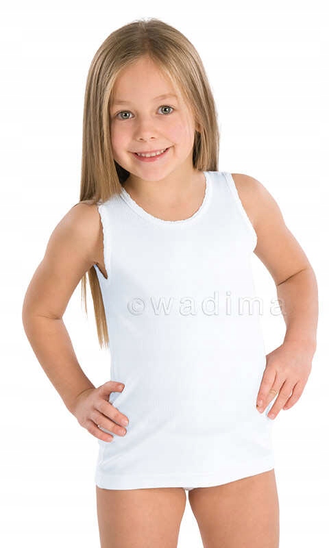 Podkoszulek dziewczęcy szerokie ramiączka rozmiar 104 WADIMA ...
