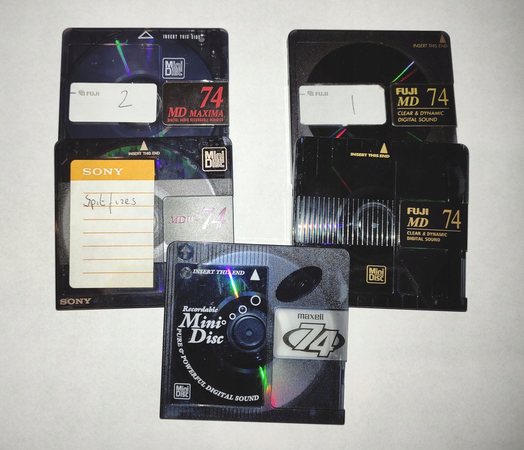 Płyty Mini Disc 74MD Sony Fuji Maxell minidisc 5 - 11990398644 ...