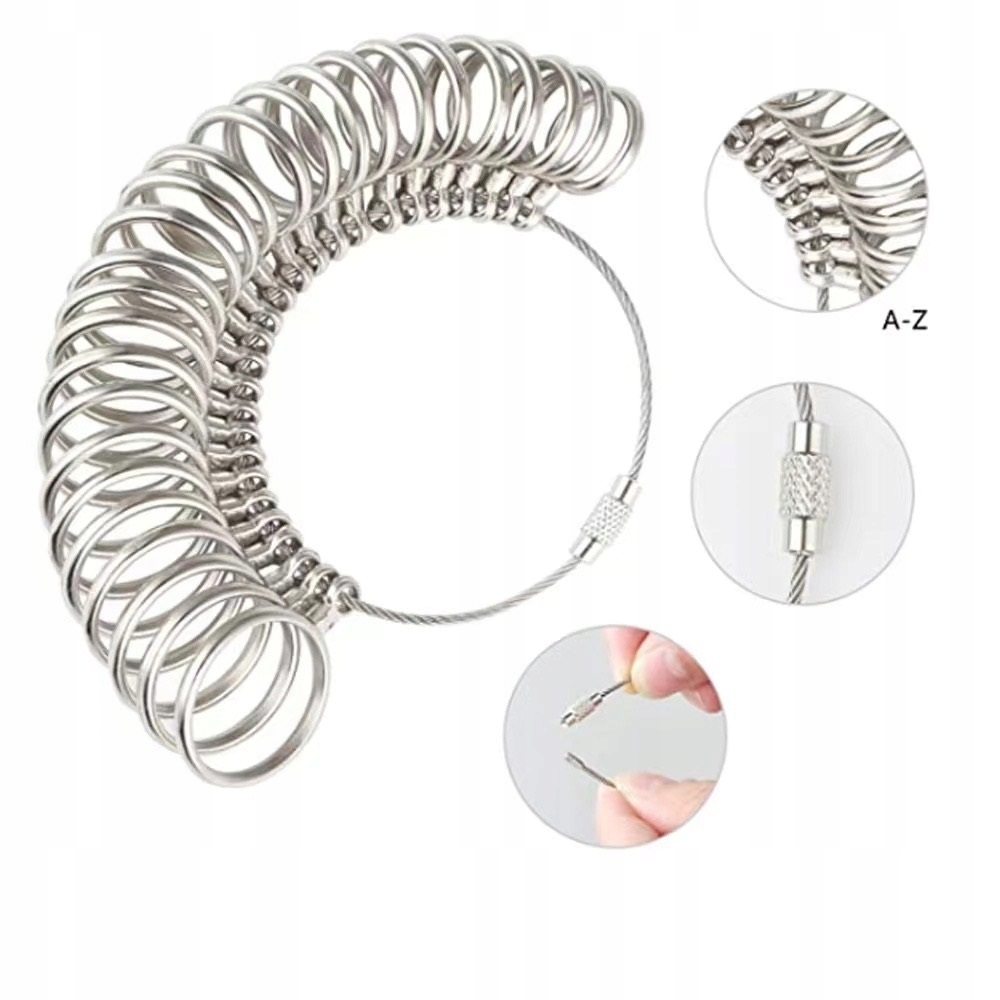 Miarka JUBILERSKA do PIERŚCIONKÓW METALOWY ZESTAW - 13339081293 - oficjalne archiwum Allegro