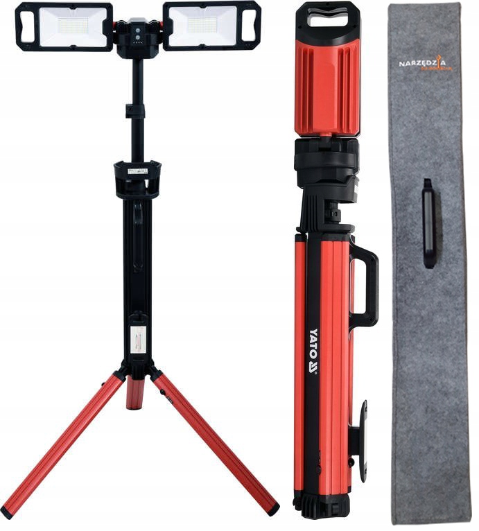 Lampa reflektor LED stojący 5000lm AKU/230V YATO - 11896612407 ...