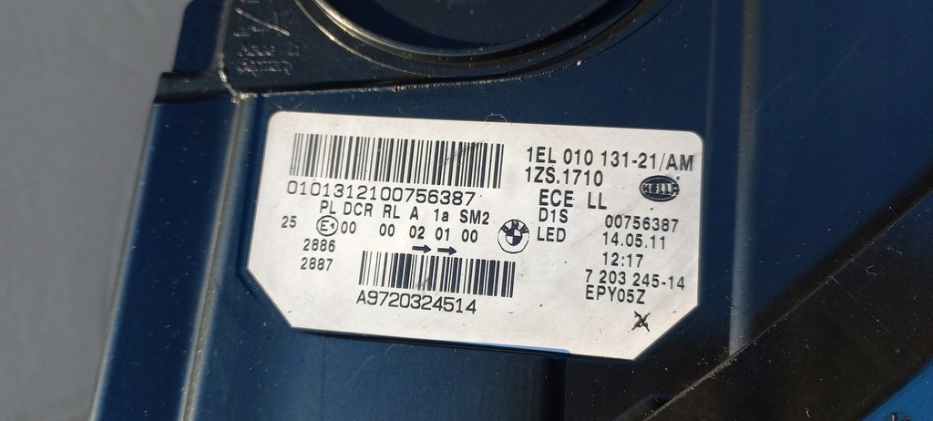 BMW F10 F11 BMW 5 1EL010131-21AM 2010-2013r - 11678721484 - oficjalne ...