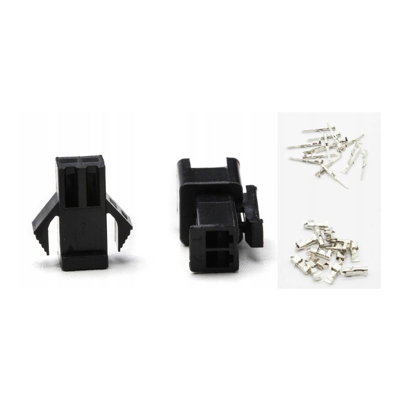 Złącze JST SM 2-pin 2,54mm (wtyczka+gniazdo z konektorami ...