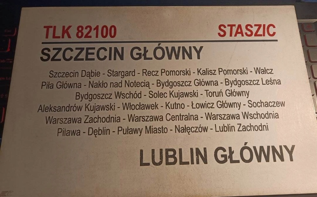Tablica Relacyjna PKP TLK Staszic - 12951615237 - oficjalne archiwum ...