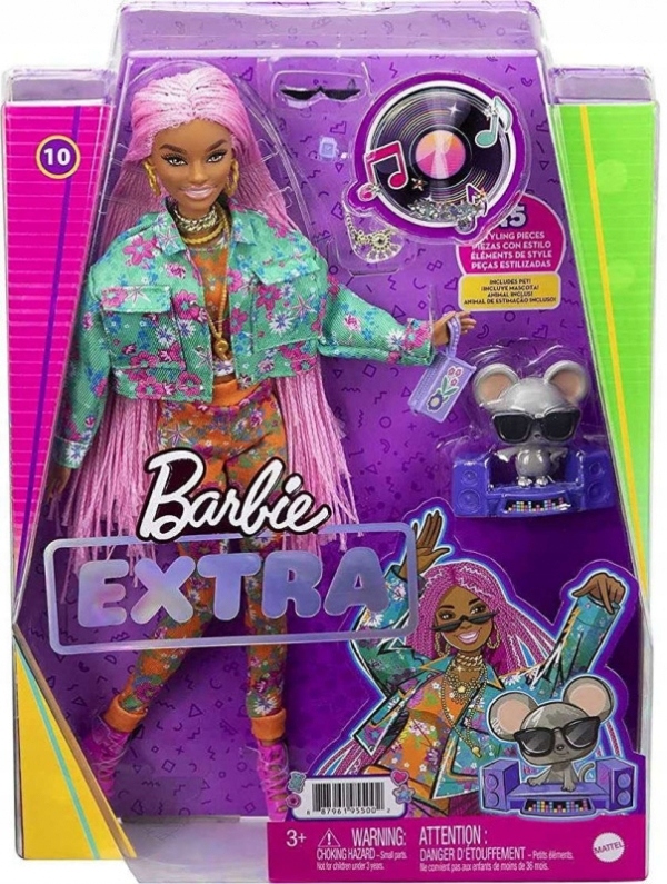 BARBIE EXTRA Lalka tęczowe warkoczyki - 11518565708 - oficjalne ...
