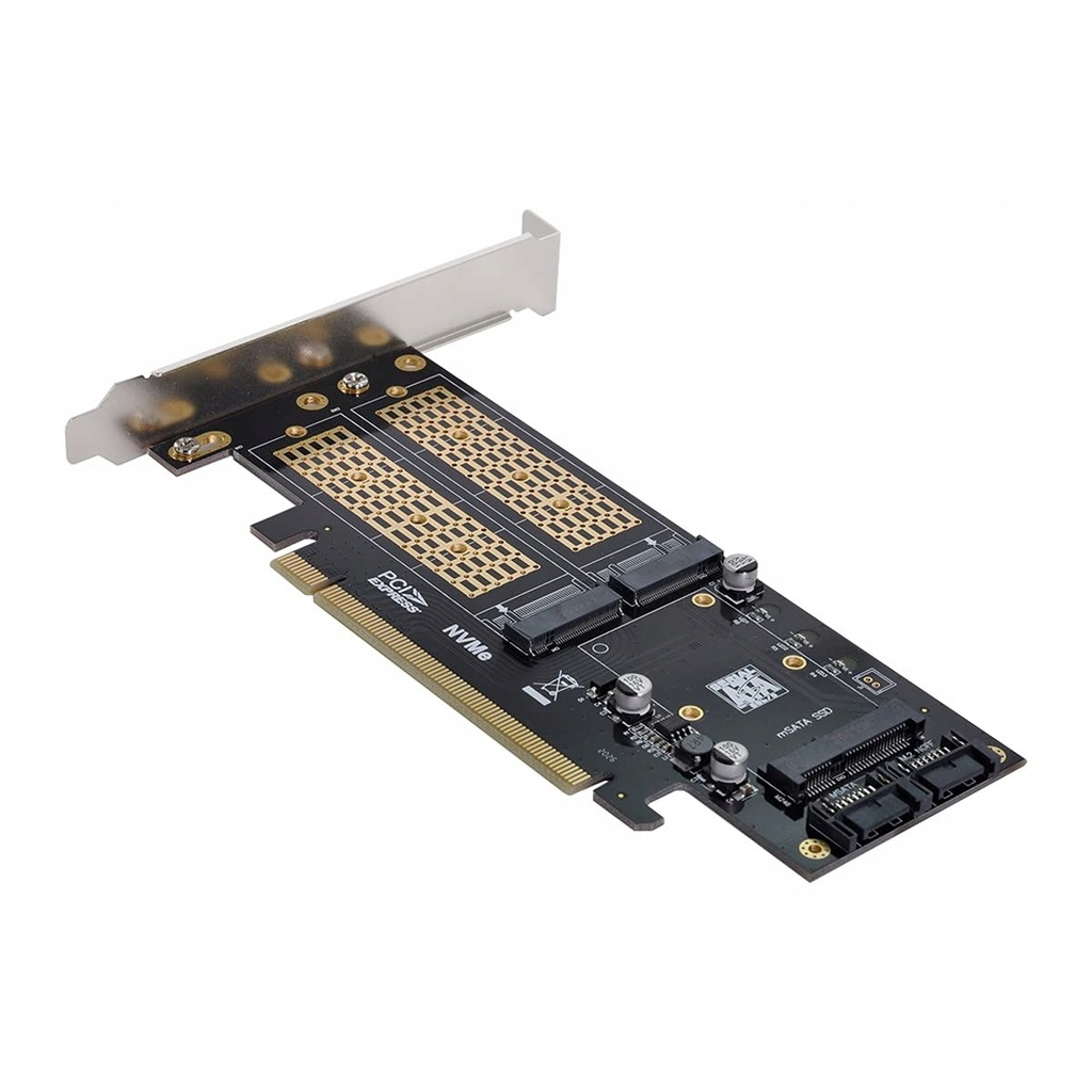 CABLECC KARTA ADAPTER PCI EXPRESS PCI-E 3.0 I PODWÓJNY SATA NA NGFF NVME - 15759066266 ...