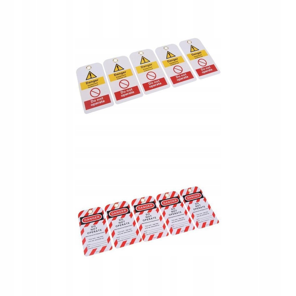 10x Durable Security Lockout Tagout Caution Tags Safety Signs Label ...