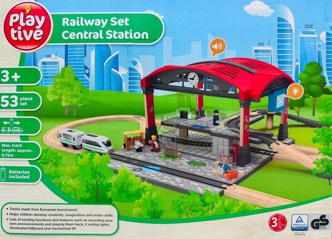 Dworzec kolejowy Play tive junior klocki drewniane - 14628741487 ...