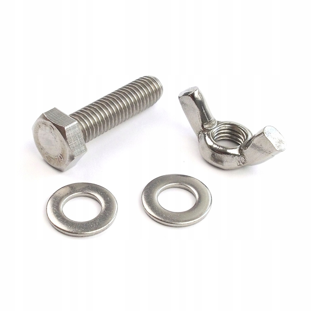 Śruba M8x30 nierdzewna sześciokąt 10szt nakrętki - 10251664529 - oficjalne archiwum Allegro