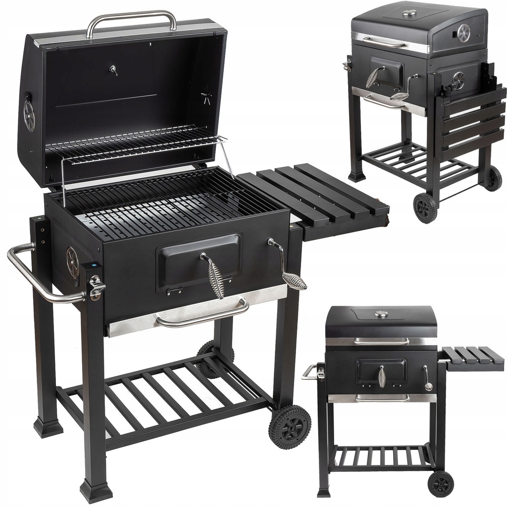 GRILL GRIL WĘGLOWY OGRODOWY DUŻY RUSZT 113X105X55 - 13812190000 ...