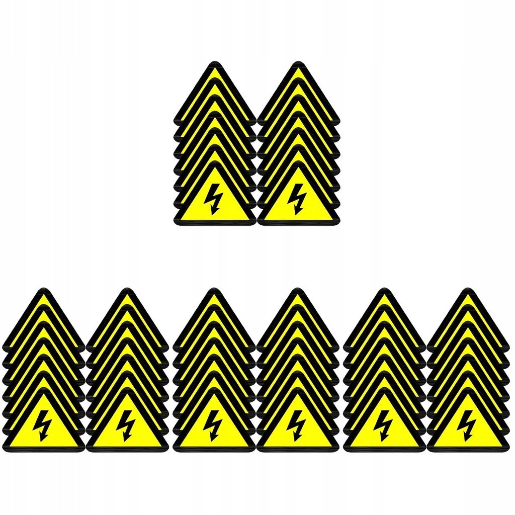 Yellow Stickers Logo High Voltage Decals 100 Pcs - 13791672687 ...