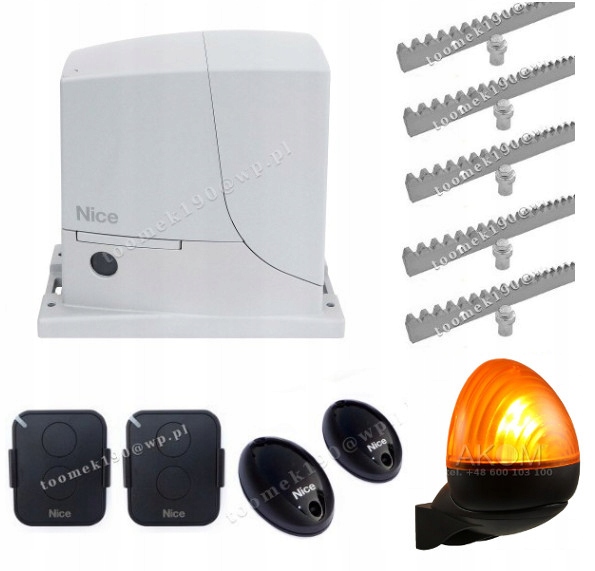 NAPĘD BRAMY PRZESUWNEJ NICE ROX 600 **FULL ZESTAW - 6777002058 - oficjalne archiwum Allegro