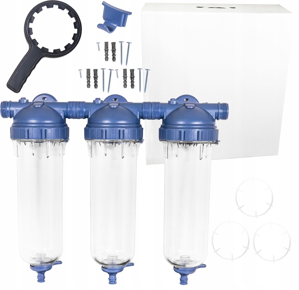 FILTR DO WODY WSTĘPNY 3-STOPNIOWY OBUDOWA KORPUS Ø1'' GZ ENTRY IZZI ...