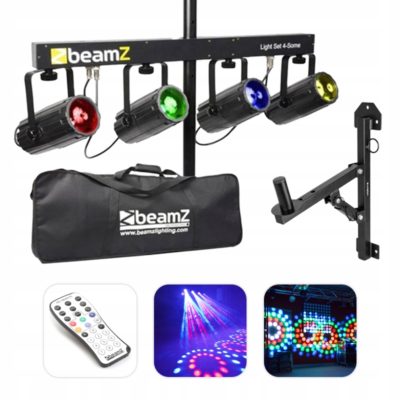 Zestaw oświetleniowy do stałych instalacji światła RGBW DMX+ statyw ...